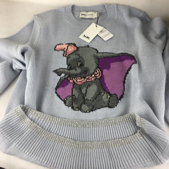 Coach | Sweaters | New Coach 941 Disney Dumbo Intarsia Sweater Sizem ...